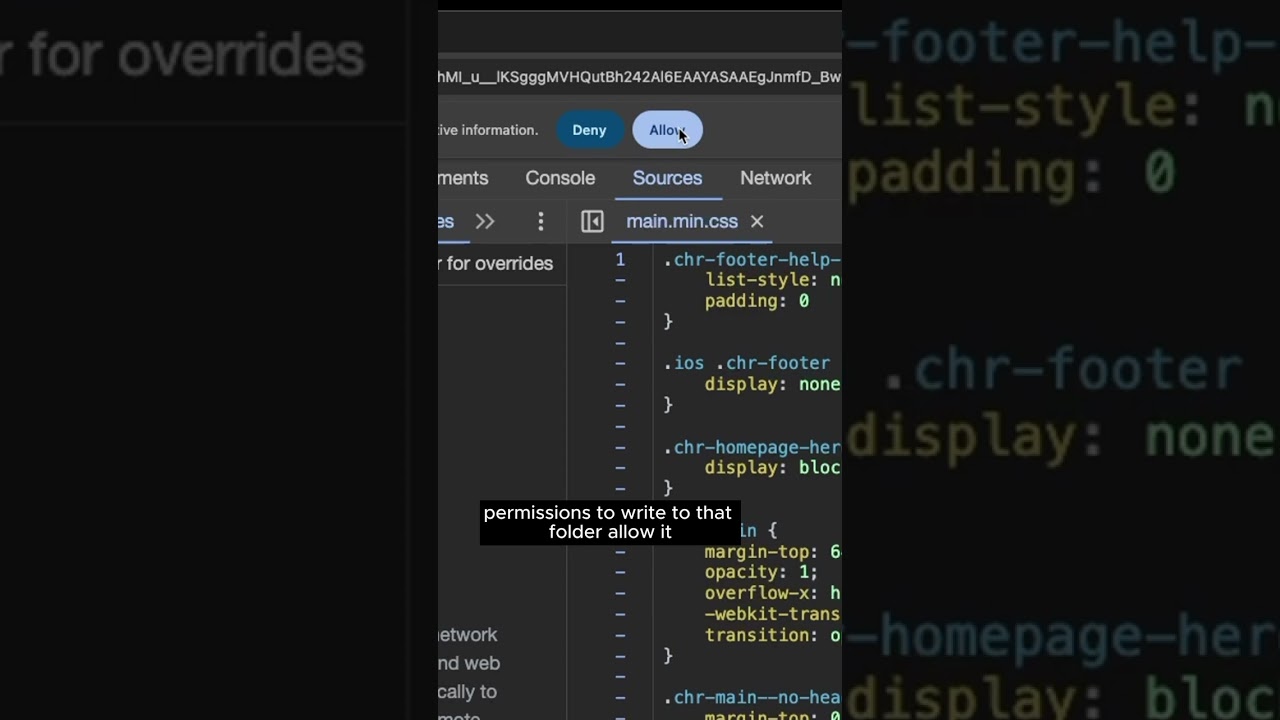 Load Files From Your Machine in Chrome #chromedev #devtools #webdev