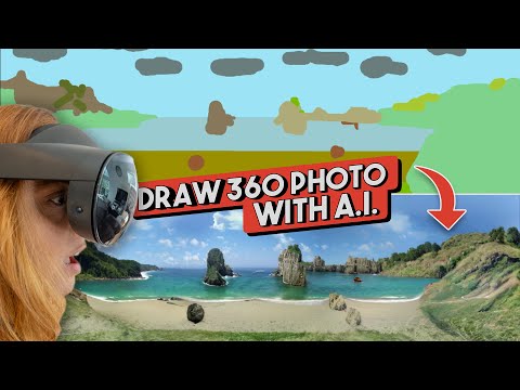 Draw Realistic 360 Photo Skybox with NVIDIA Canvas 360 AI in VR - Step-by-Step Tutorial