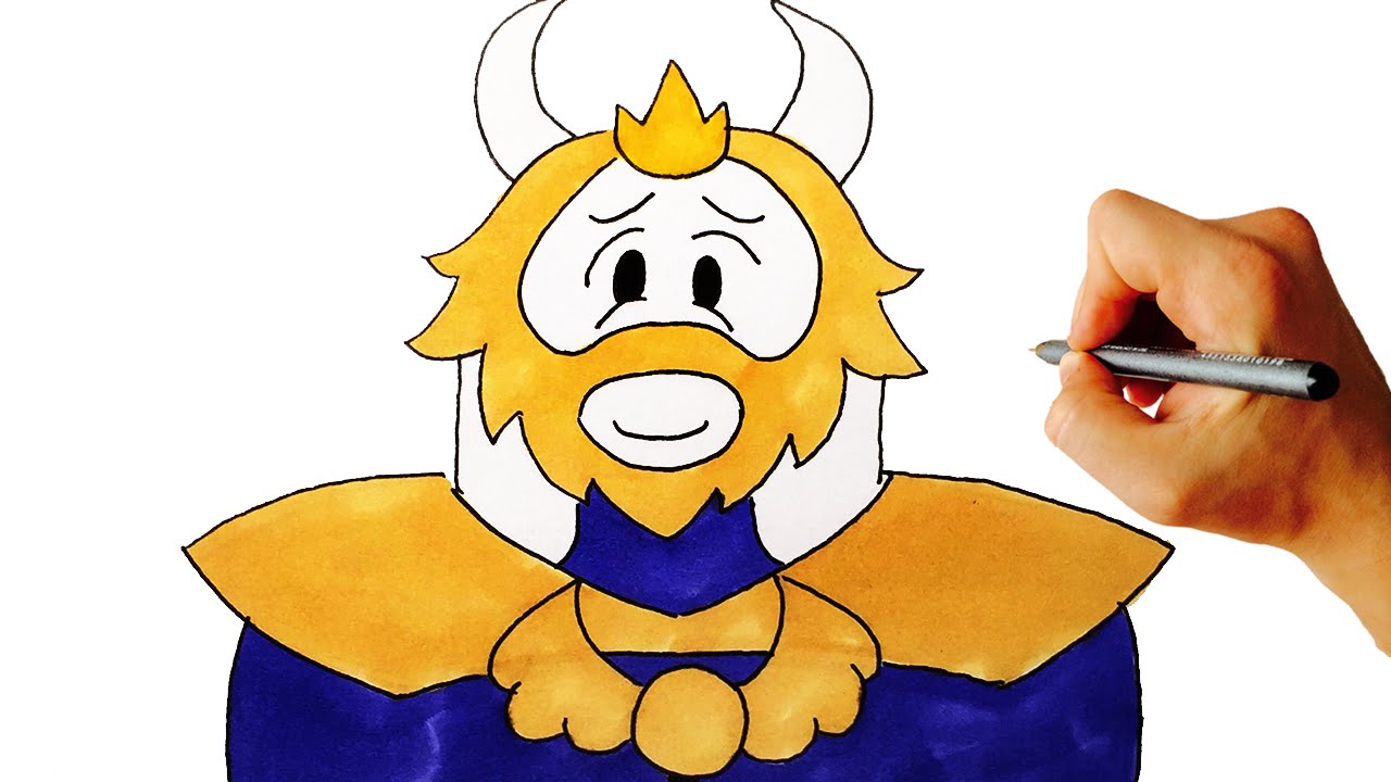 How to draw Asgore from Undertale easy step by step drawing lesson