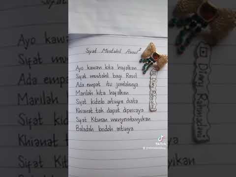 Sifat Mustahil bagi Rasul #selfreminders #katakata #writing #tulisan #tulisantangan #handwriting