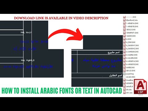 How to install arabic fonts in autocad