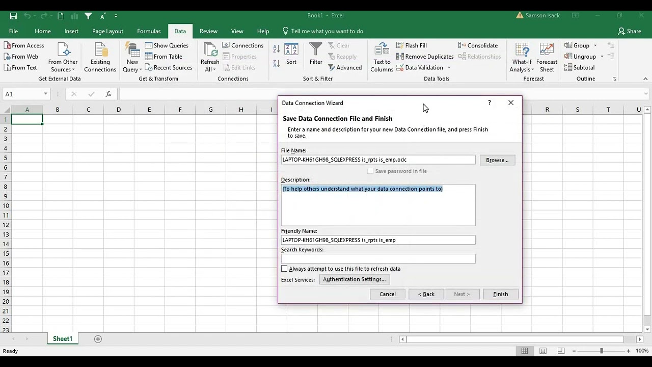 Excel : How to connect SQLServer to Pivot tables