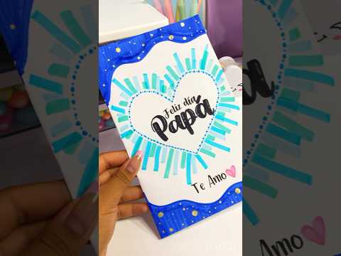 Tarjeta para el Día del padre #diadelpadre #papa #tarjeta #plumones
