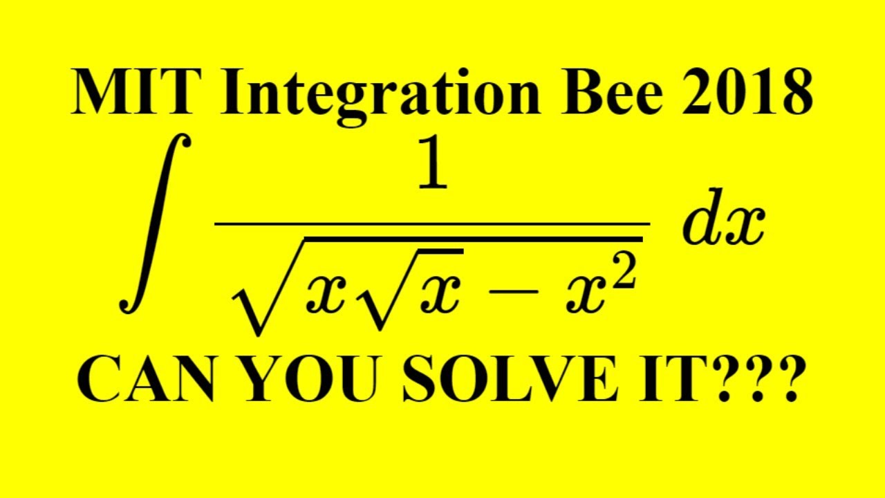 MIT Integration Bee 2018 #18