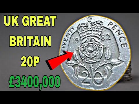 UK (Great Britain)1982 Elizabeth Coin Most Velueable 20p Coin worth Big Money - Check your Change