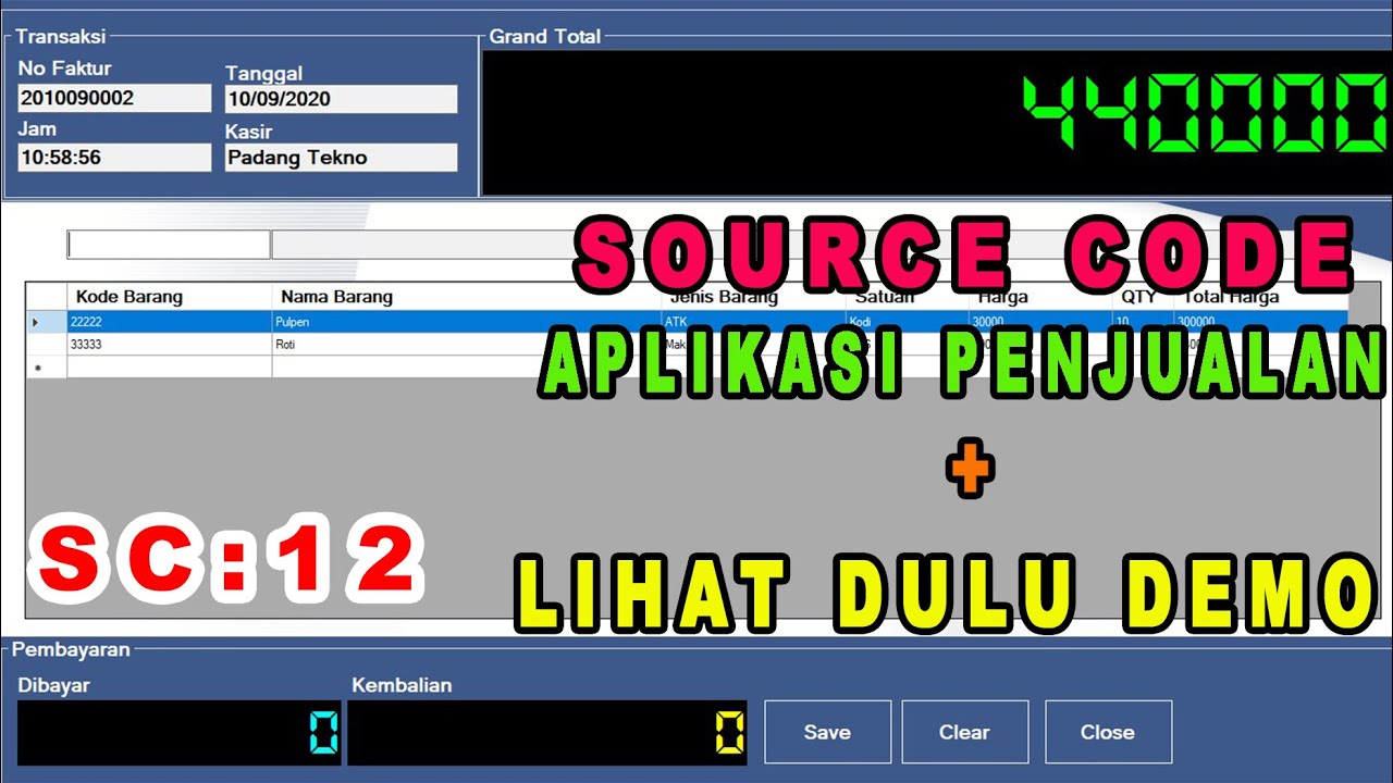Source Code Aplikasi Penjualan Dengan Visual Basic Net
