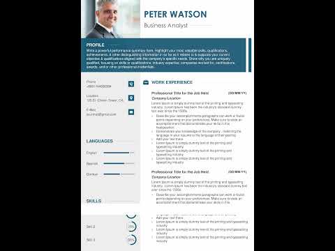 Sample Resume Format Cv Template For Job Search