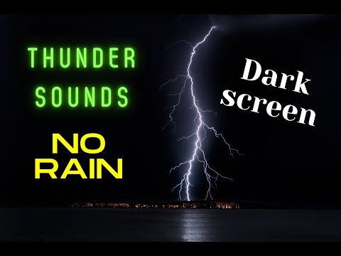 Thunder Sounds No Rain | Dark Screen, Sounds for Deep Sleep, Insomnia Help, Resting | 8 hours