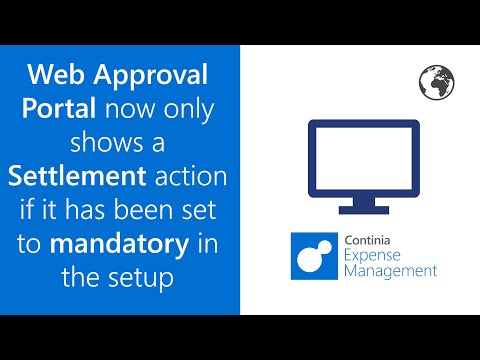 Web Approval Portal now only shows a Settlement action if it has been set to mandatory in the setup