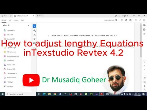How to adjust lengthy Equations in Texstudio Revtex 4.2