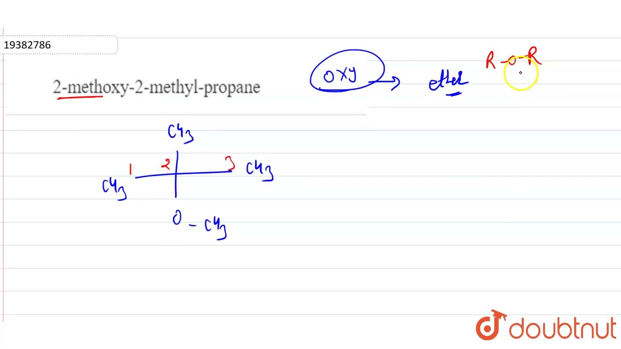 2-methoxy-2-methyl-propane | 12 | NOMENCLATURE | CHEMISTRY | HIMANSHU PANDEY | Doubtnut