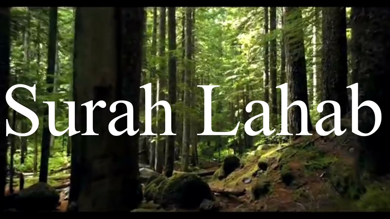 Surah Lahab Arabic text English transliteration and translation