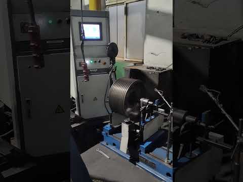 Onsite pulley balancing on PHQ balancing machine with 580 measuring system