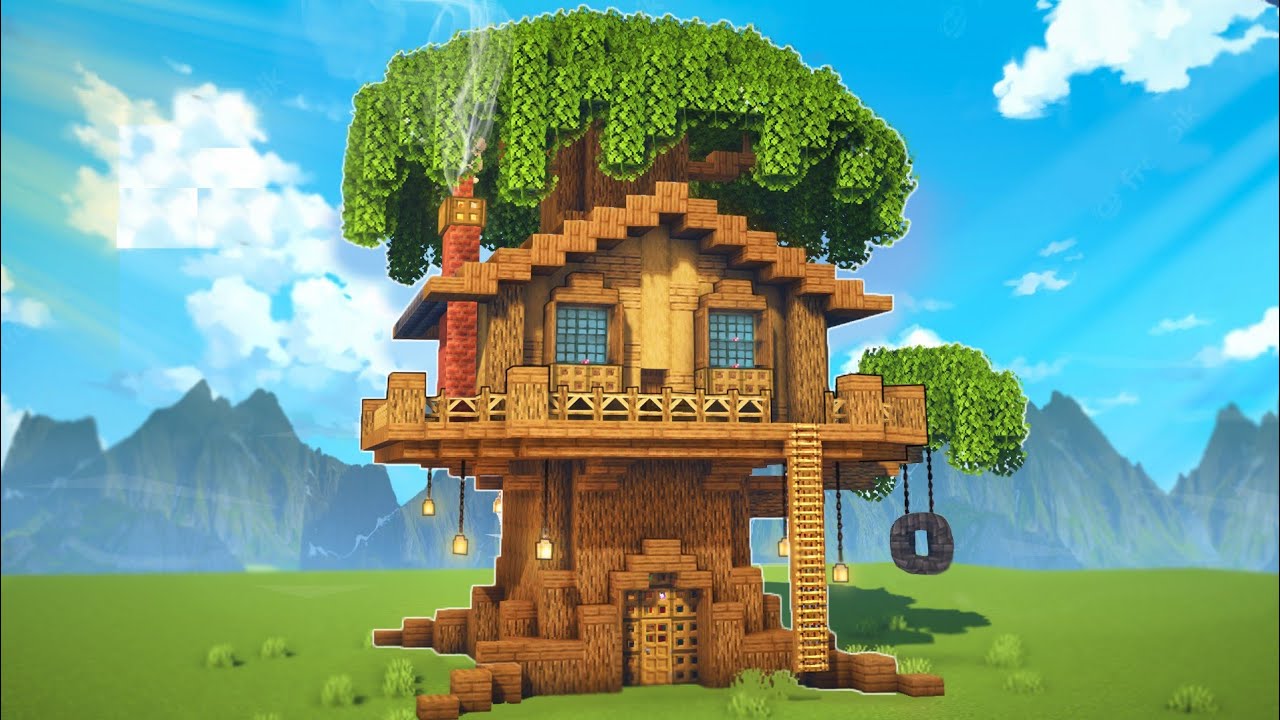 Minecraft: How To Build A Treehouse | Tutorial (Easy)