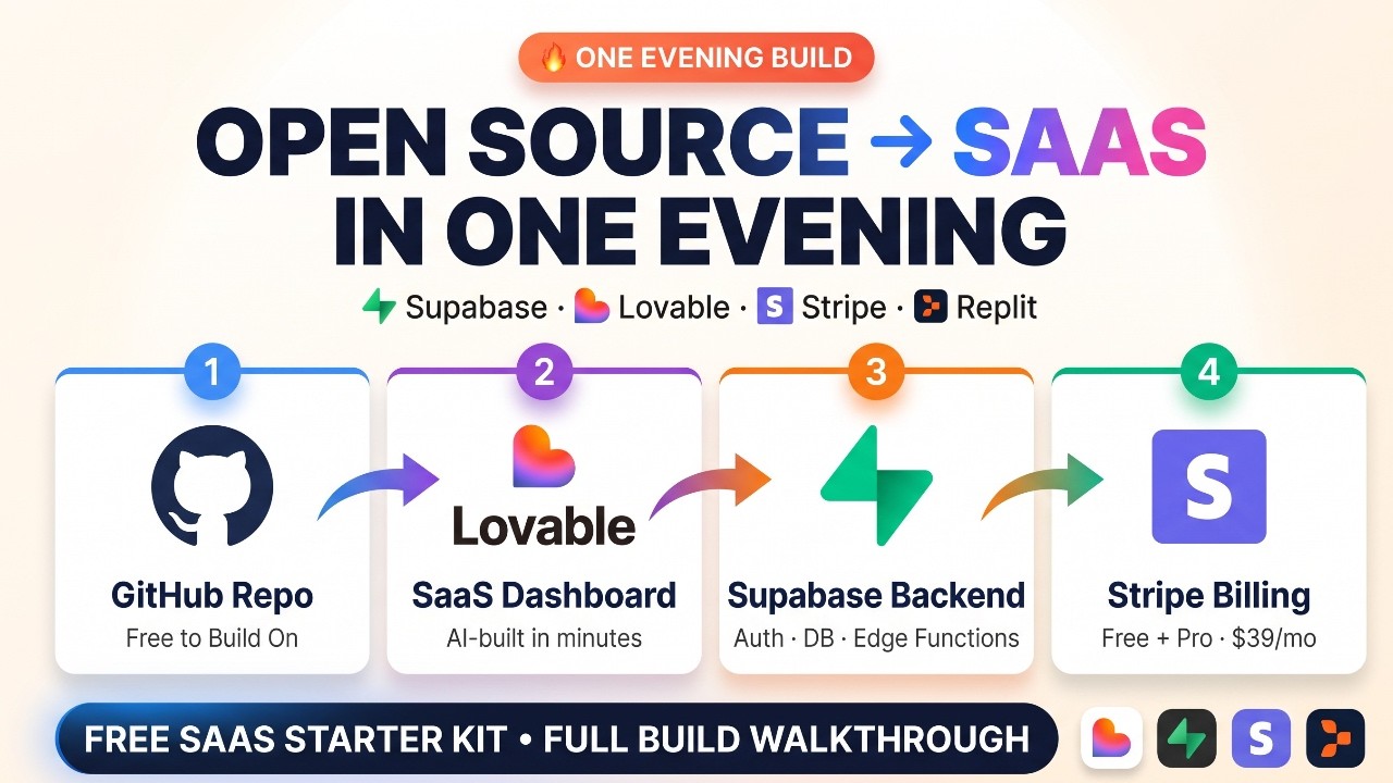 How I Turned an Open Source AI Repo Into a SaaS in One Evening (Lovable | Supabase |Stripe Tutorial)