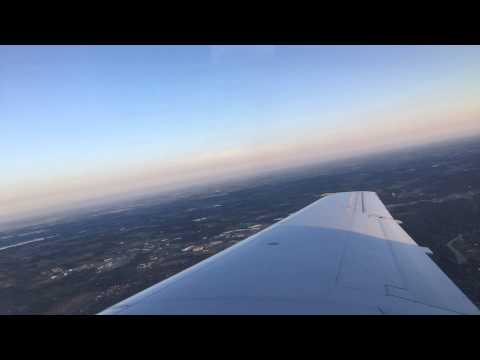 Time lapse. Lafayette to Dallas flight. Take off