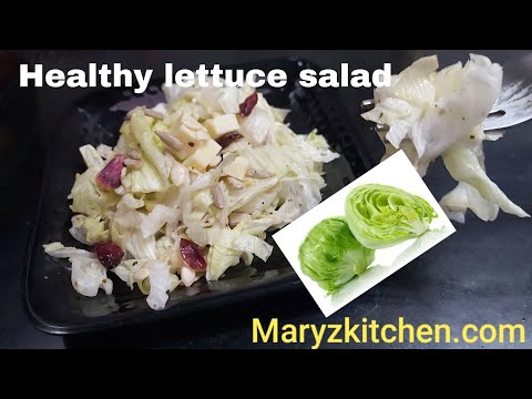 How to make lettuce salad / Iceberg lettuce recipe/Healthy weightloss salad recipe/Salad recipes