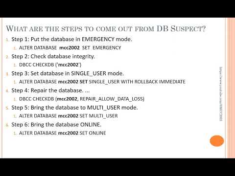 What are the steps to do #troubleshooting for #suspect #database in #sqlserver ?@sqlsrvrdba