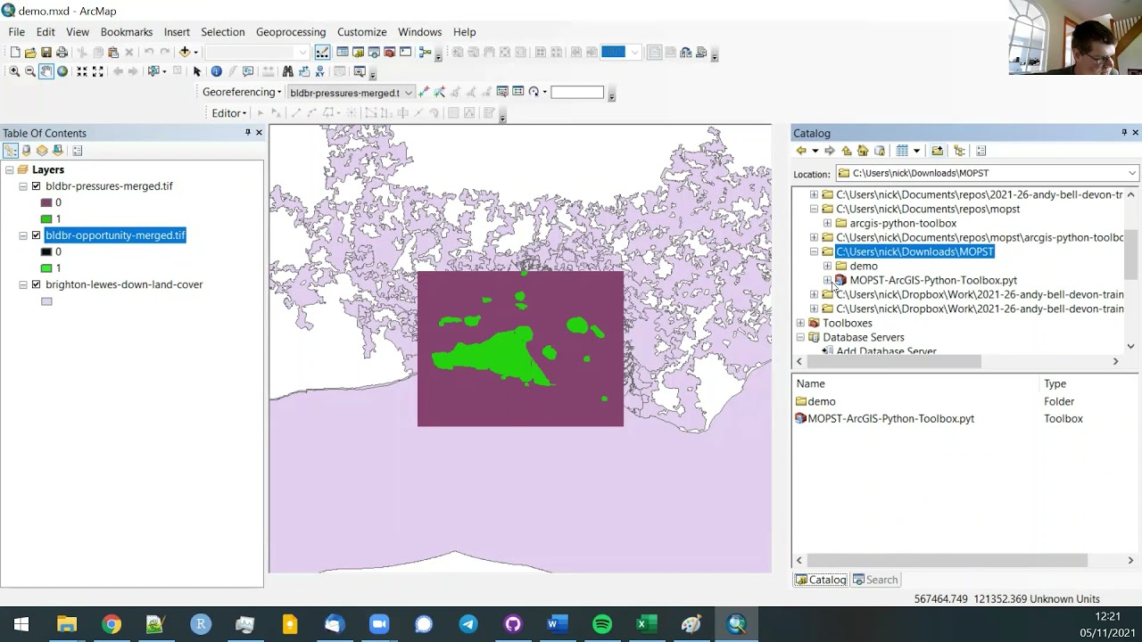 MOPST ArcGIS Python Toolbox Demo video