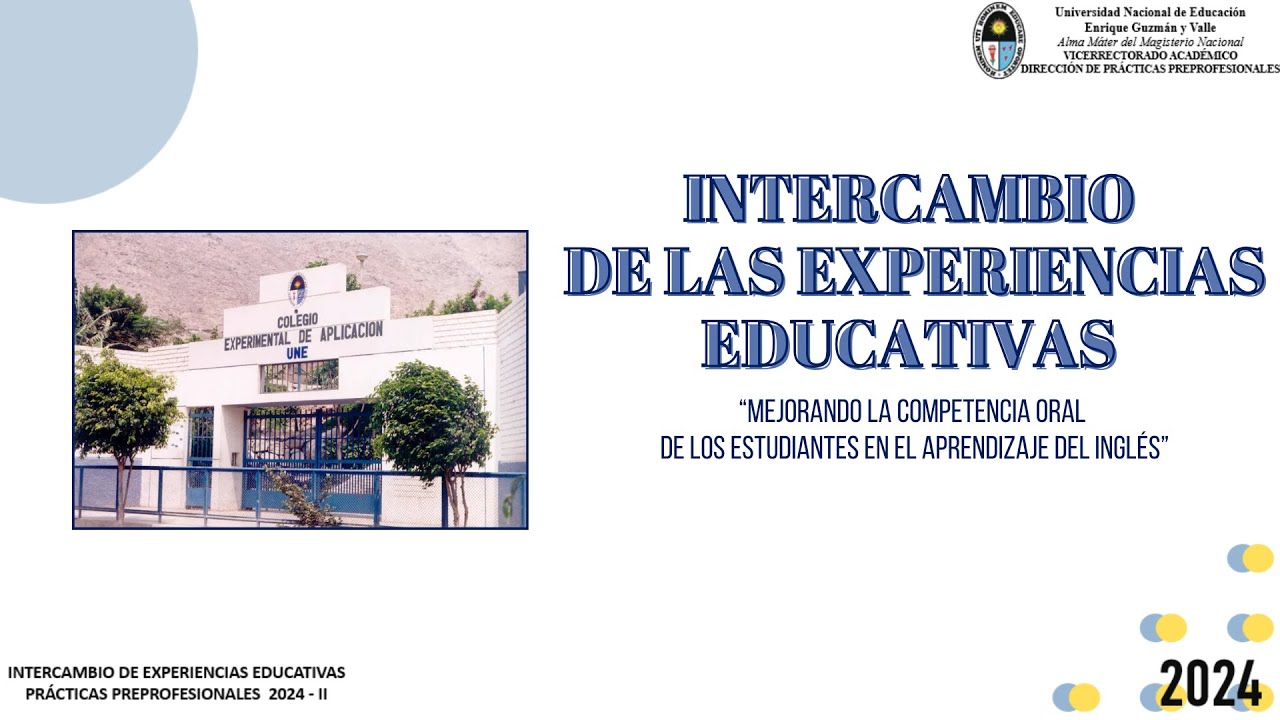INTERCAMBIO DE EXPERIENCIAS EDUCATIVAS 2024 II pptx