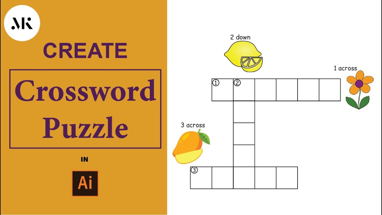 How to create a crossword puzzle in Adobe illustrator | puzzle worksheets
