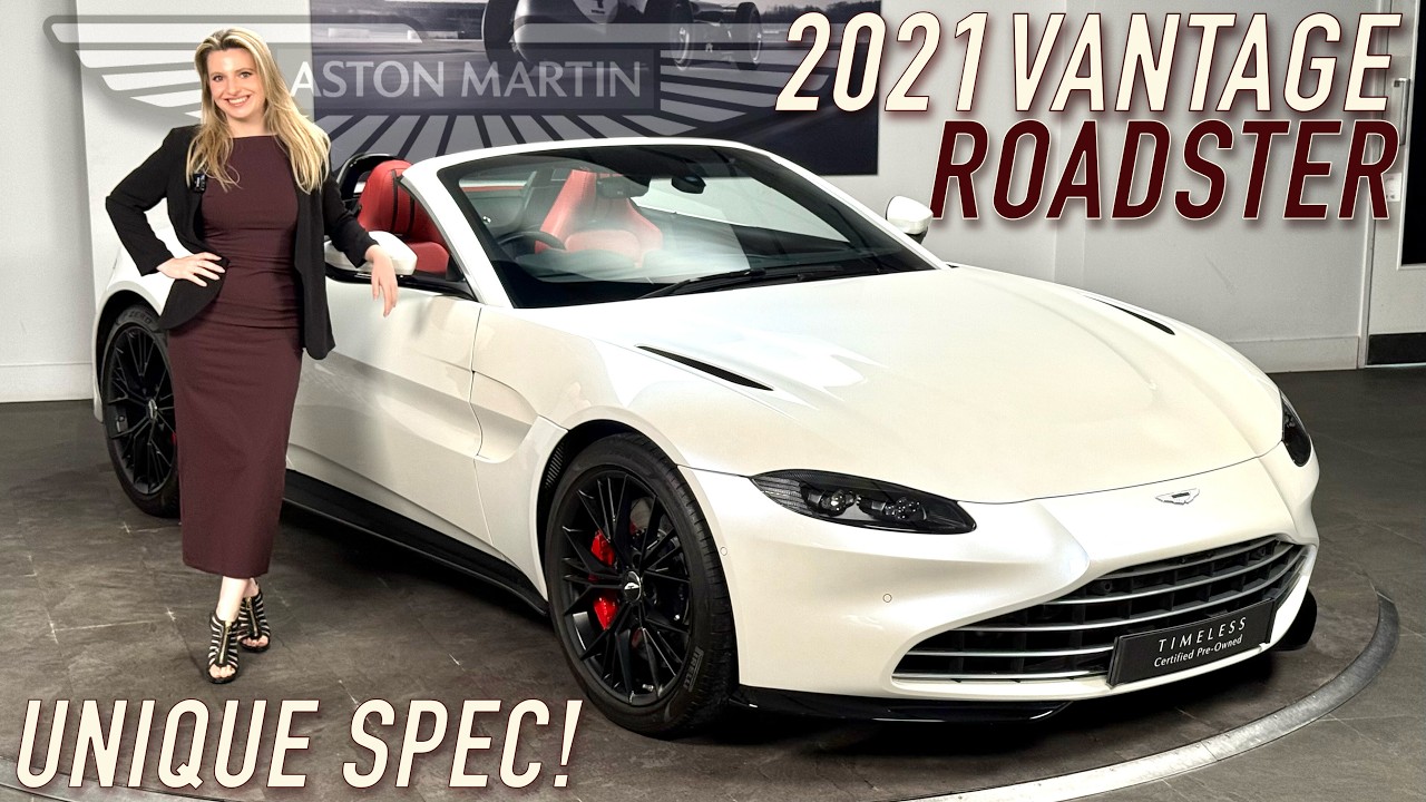 SUPER SPEC 2021 Aston Martin Vantage Roadster  in Morning Frost White - A Walk Around with Grace