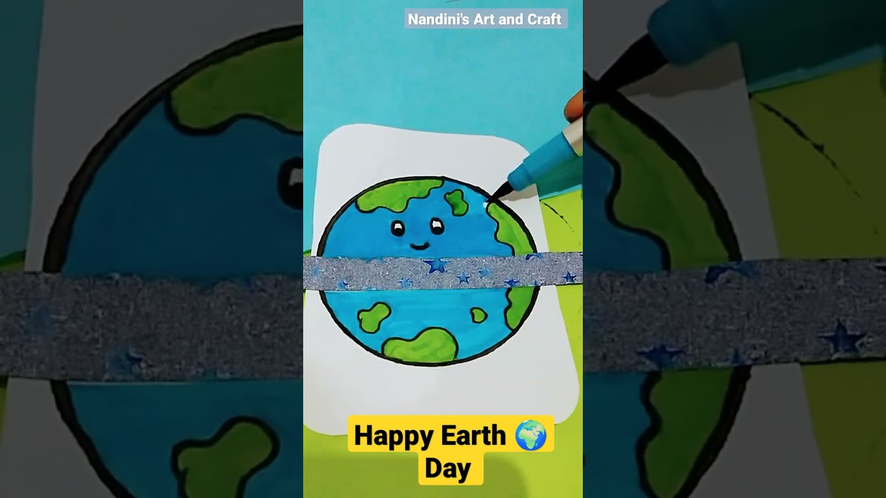 DIY Cute card on Earth 🌎 Day #earthday #trending #viral #easydrawing