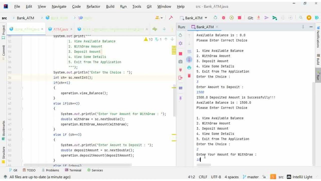 How to Make ATM Machine in Java | Java Frameworks & File Handling | Input/Output Tutorial