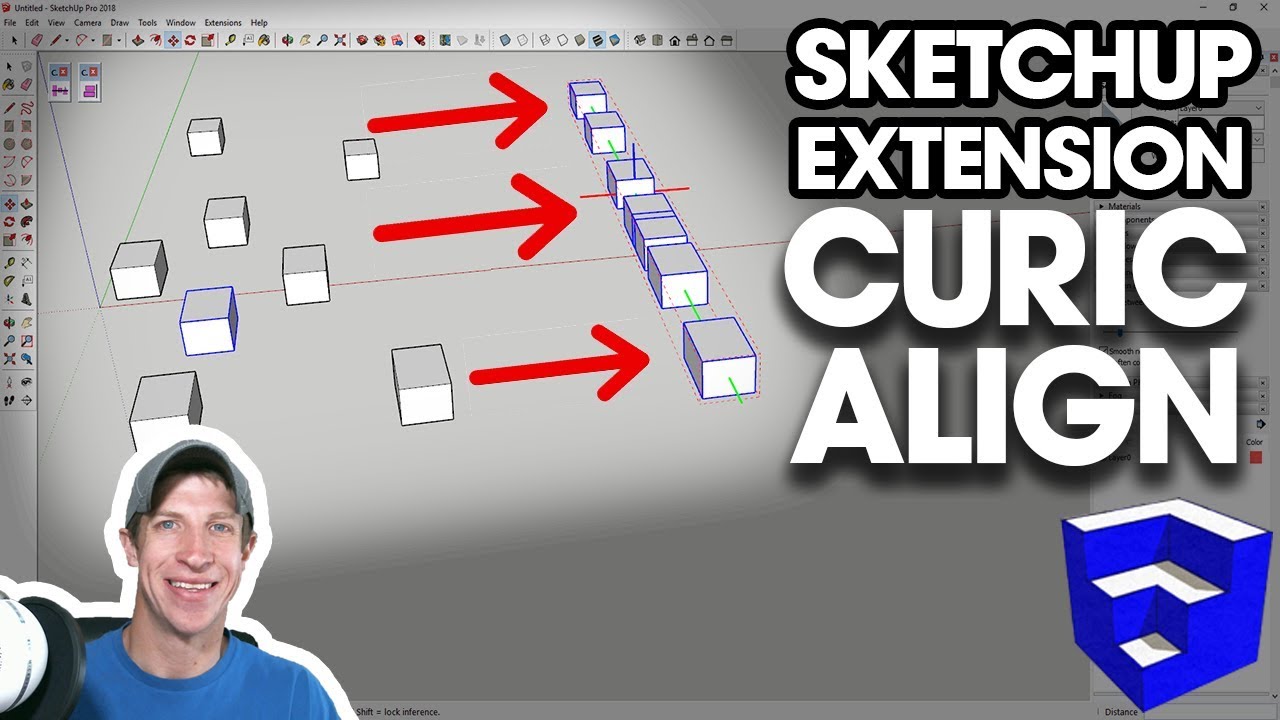 Quickly Align Objects in SketchUp with Curic Align - SKETCHUP EXTENSION TUTORIAL