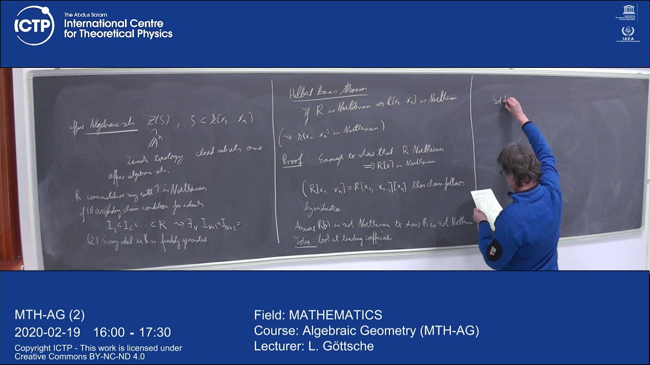 Algebraic Geometry (MTH-AG) Lecture 2