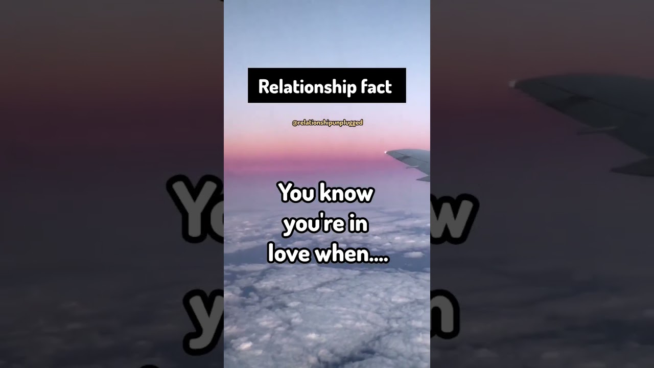 #relationshipfact you know you're in love when...