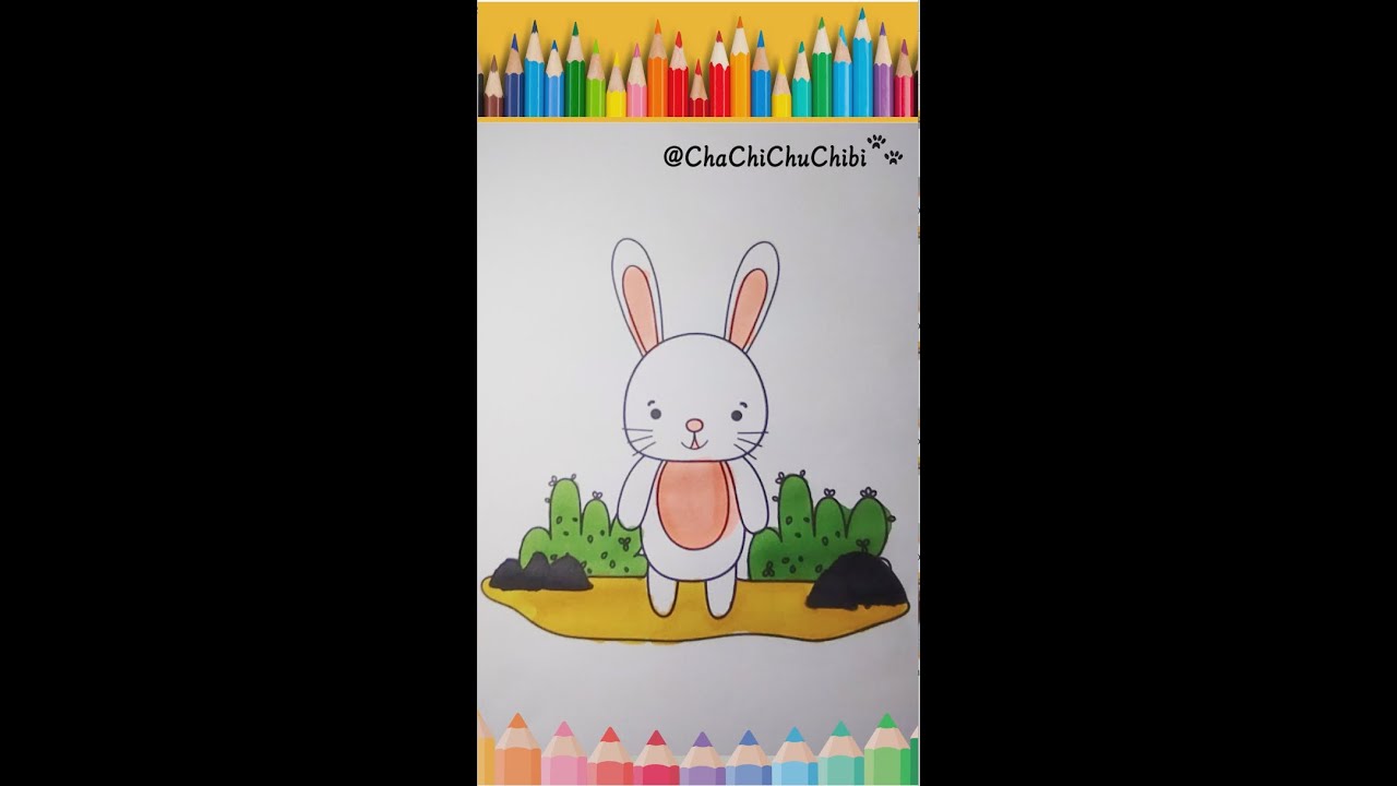 Easy Coloring Bunny plus Nursery Rhymes Alpabhet Song Twinkle-twinkle with Cha Chi Chu Chibi
