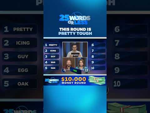 If they guess all 10 words in under 60 seconds they'll go home with $10,000! #gameshow