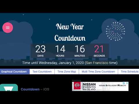 2020 New Year Countdown. How many days until New Year's Day?