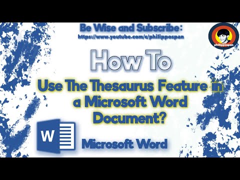 How To Use The Thesaurus Feature in a Microsoft Word Document?