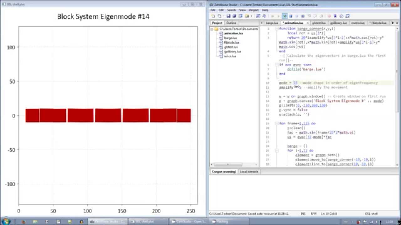 GSL-Shell Live Coding with ZeroBrane Studio