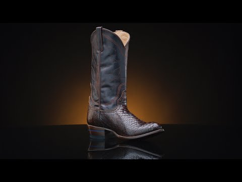 The 6th Street Men's Python Cowboy Boot in Treasure Ship Brown.