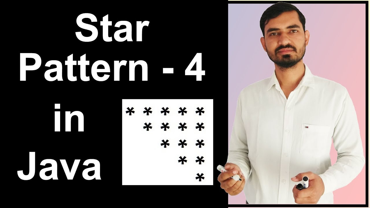 Star Pattern -  4 Program (Logic) in Java by Deepak