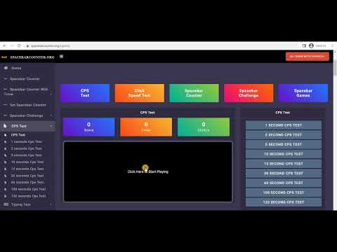 Cps Test || Cps Tester || Click Speed Test