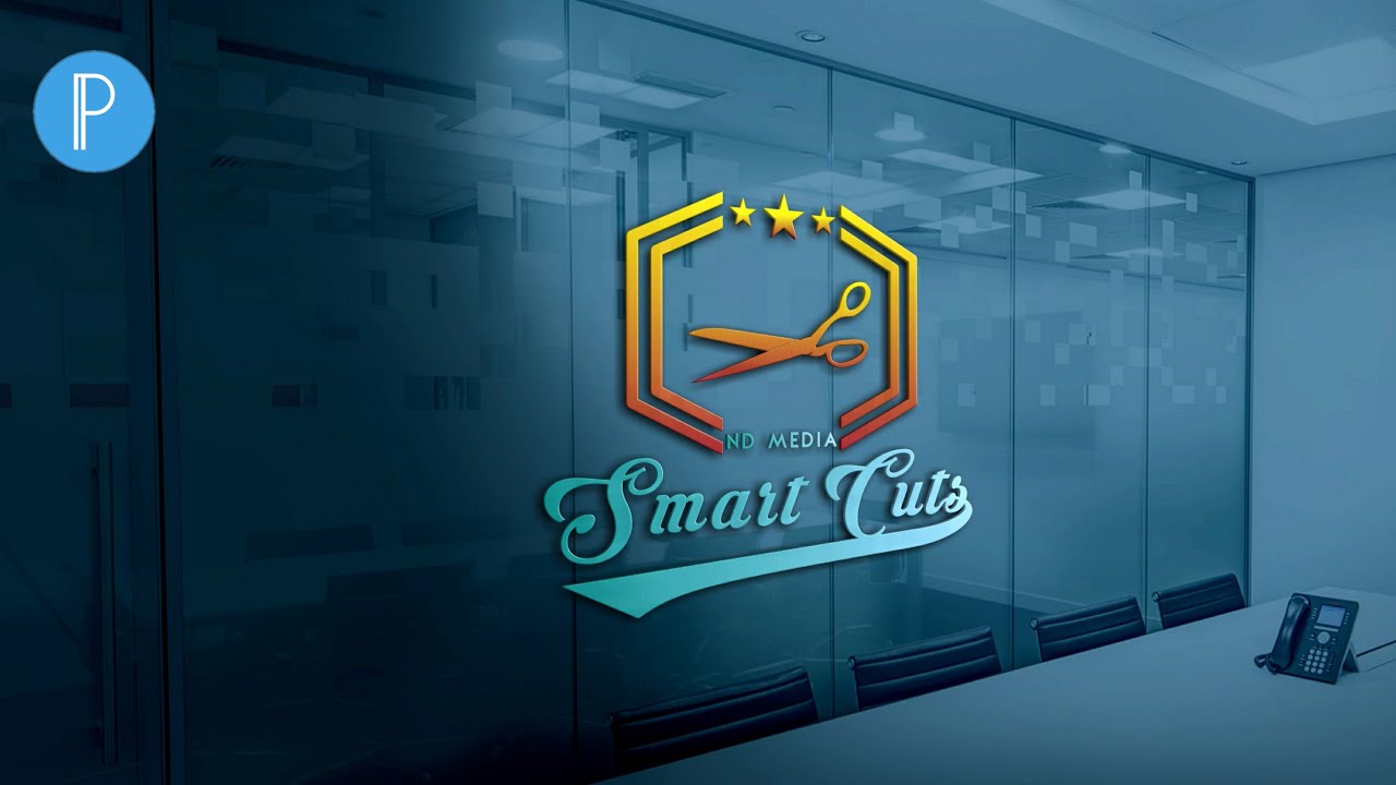 How to Make Barber shop Logo on Android (Pixellab Design)