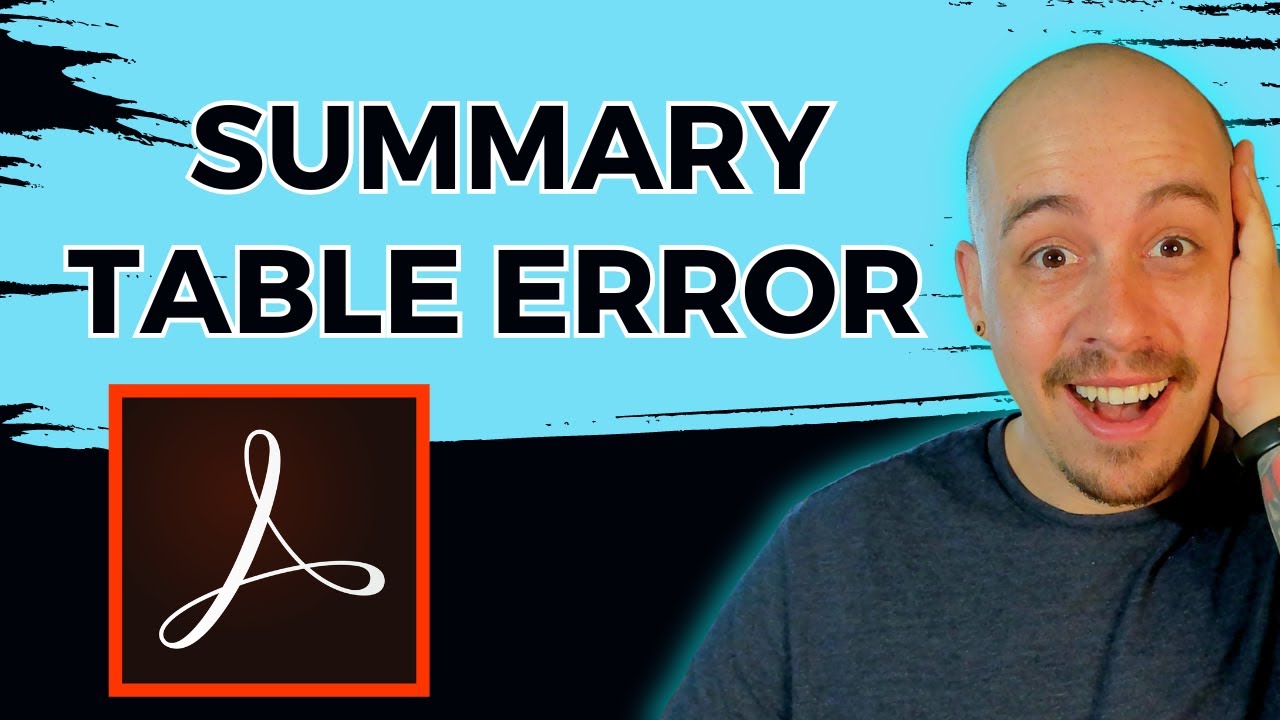 How to add a table summary to a PDF using adobe acrobat pro dc