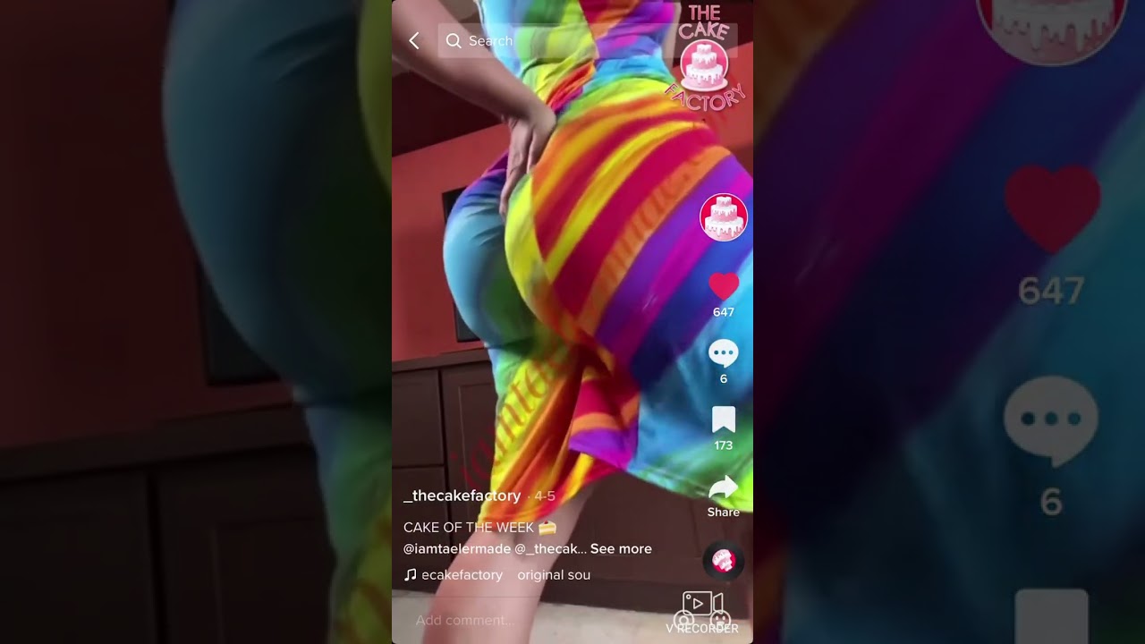 Fat Booty In Rainbow Dress