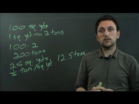 How to Convert Square Yards of Rock to Tons : Triangles & Conversions in Math