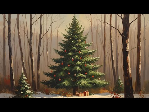 Christmas Tree In Forest | Art For TV | Screensaver | Art Slideshow | 2 Hrs | No Music | 6 Scenes
