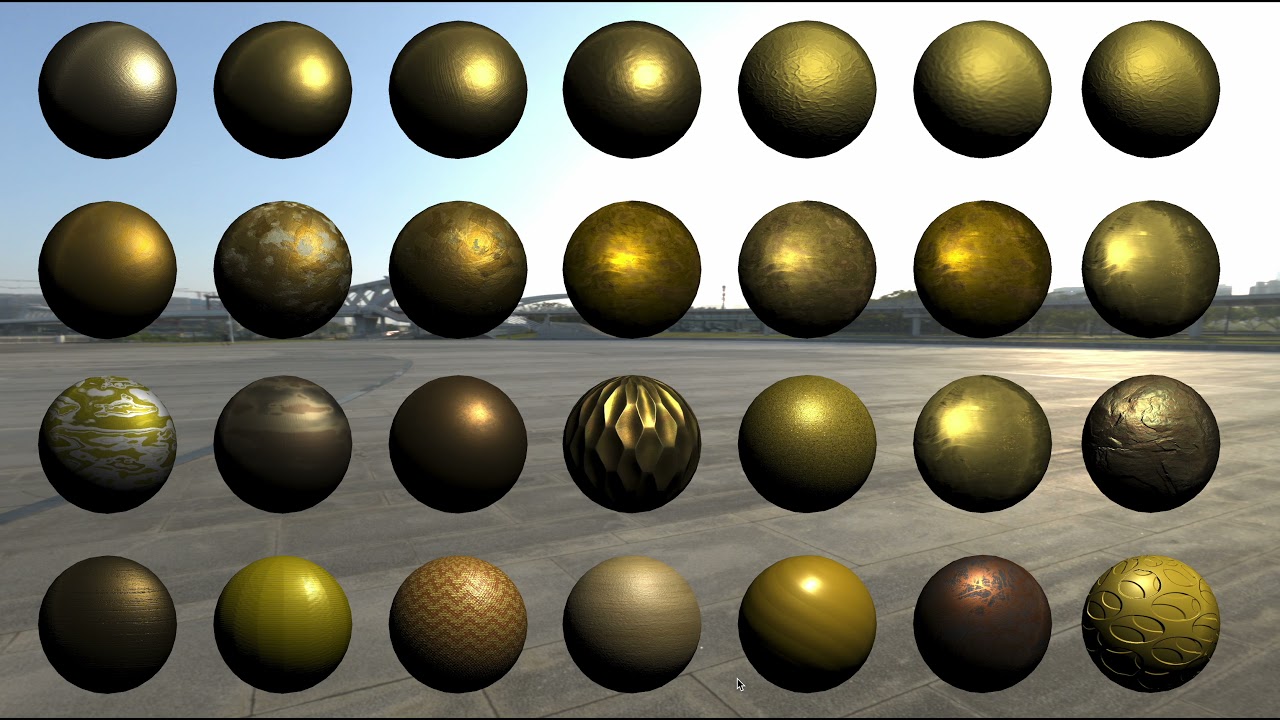 Golden PBR Material Pack - Unity 3D
