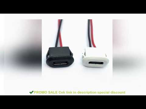 1-10pcs USB Type C 2pin Connector Jack Female Type-C With card buckle 3A Fast Charging Jack Port USB