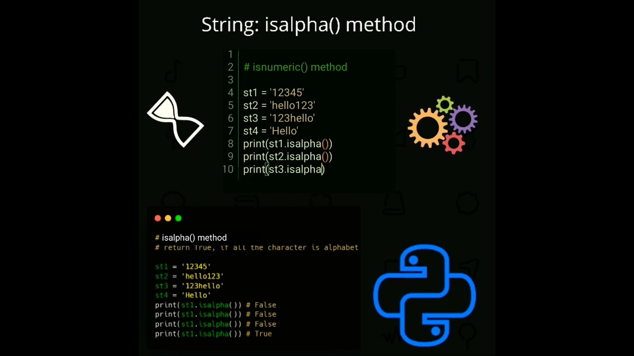 isalpha( ) method | python tutorial #shorts #python #pythonprogramming