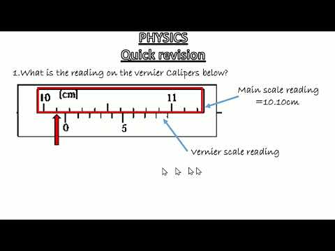 Reading the Vernier Calipers in PHYSICS