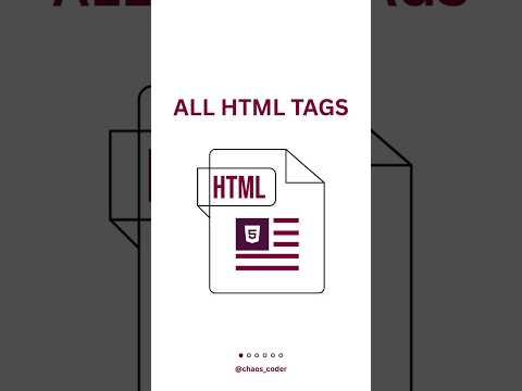 All HTML Tags List | #shorts