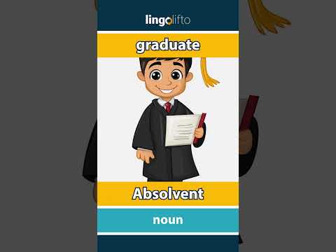 π¬π§π©πͺ graduate - Absolvent : learn English : Lernen wir Englisch : vocabulary builder